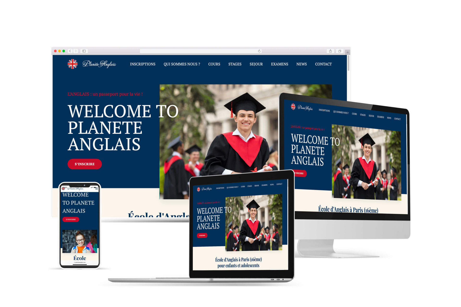 Planète Anglais: Refonte, référencement, identité (audio)visuelle - WeComm