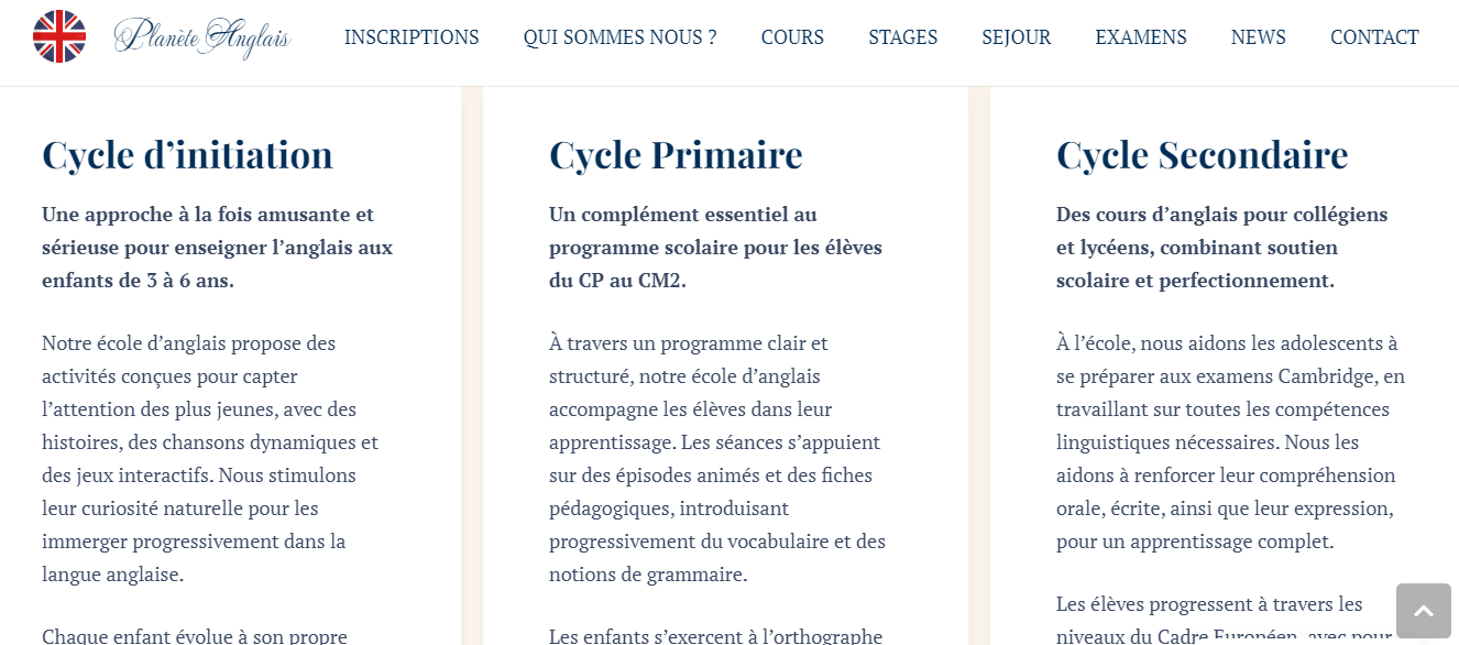 Planète Anglais: Refonte, référencement, identité (audio)visuelle - WeComm